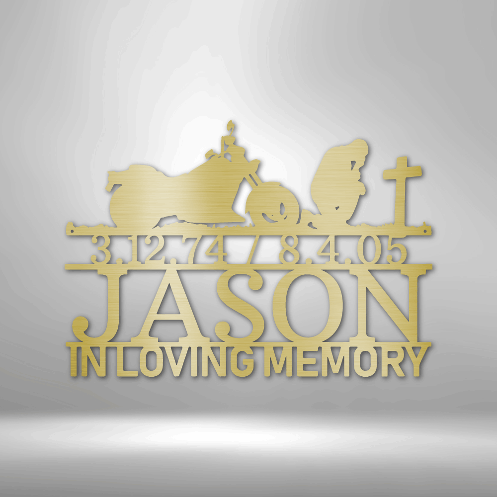 In Loving Memory Motorcycle Sign – Celebrating Life Gift Shop